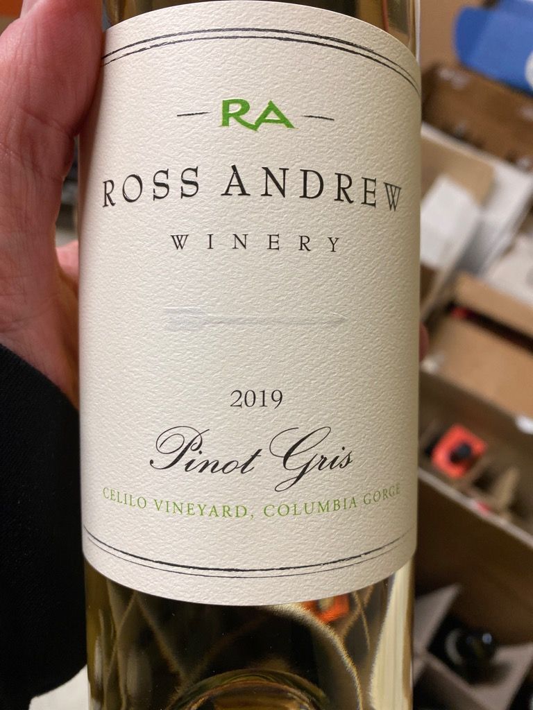 2019 Ross Andrew Winery Pinot Gris Celilo Vineyard, USA, Oregon ...