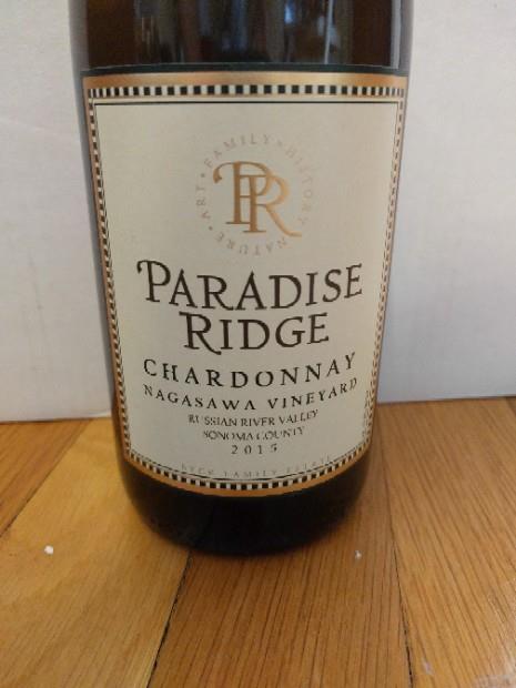 2015 Paradise Ridge Chardonnay Nagasawa, USA, California, Sonoma County ...