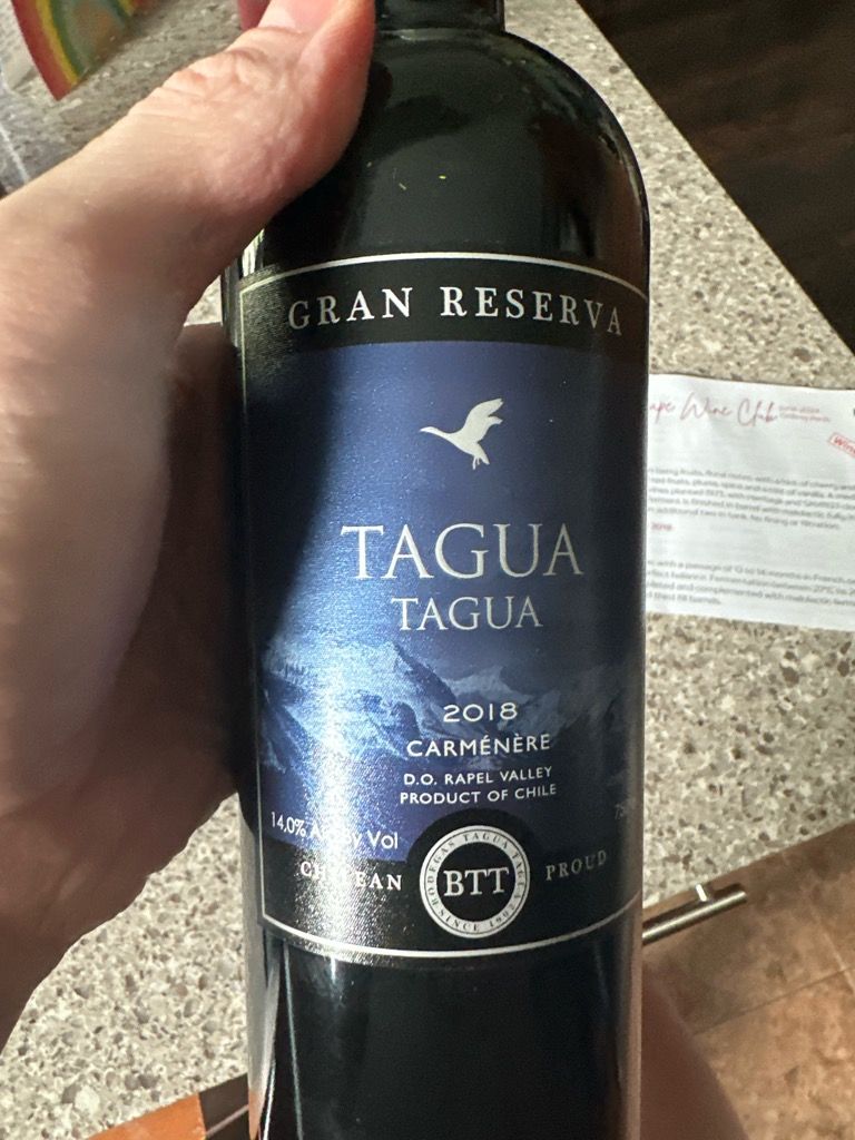 2018 Tagua Tagua Carménère Tagua Gran Reserva, Chile, Rapel Valley ...