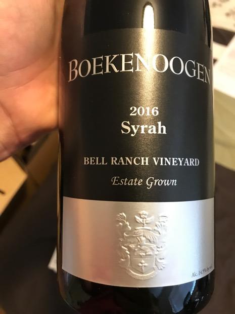 2016 Boekenoogen Syrah Bell Ranch Vineyard, USA, California, Central ...