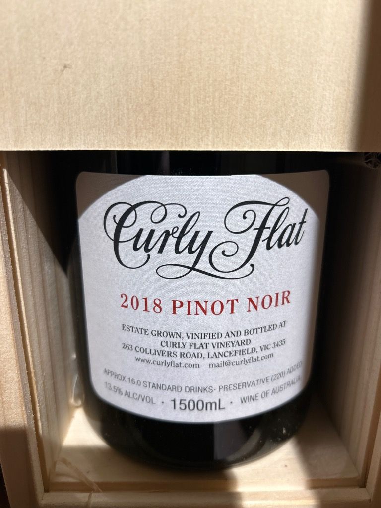 2018 Curly Flat Pinot Noir Boundary Road, Australia, Victoria, Port ...