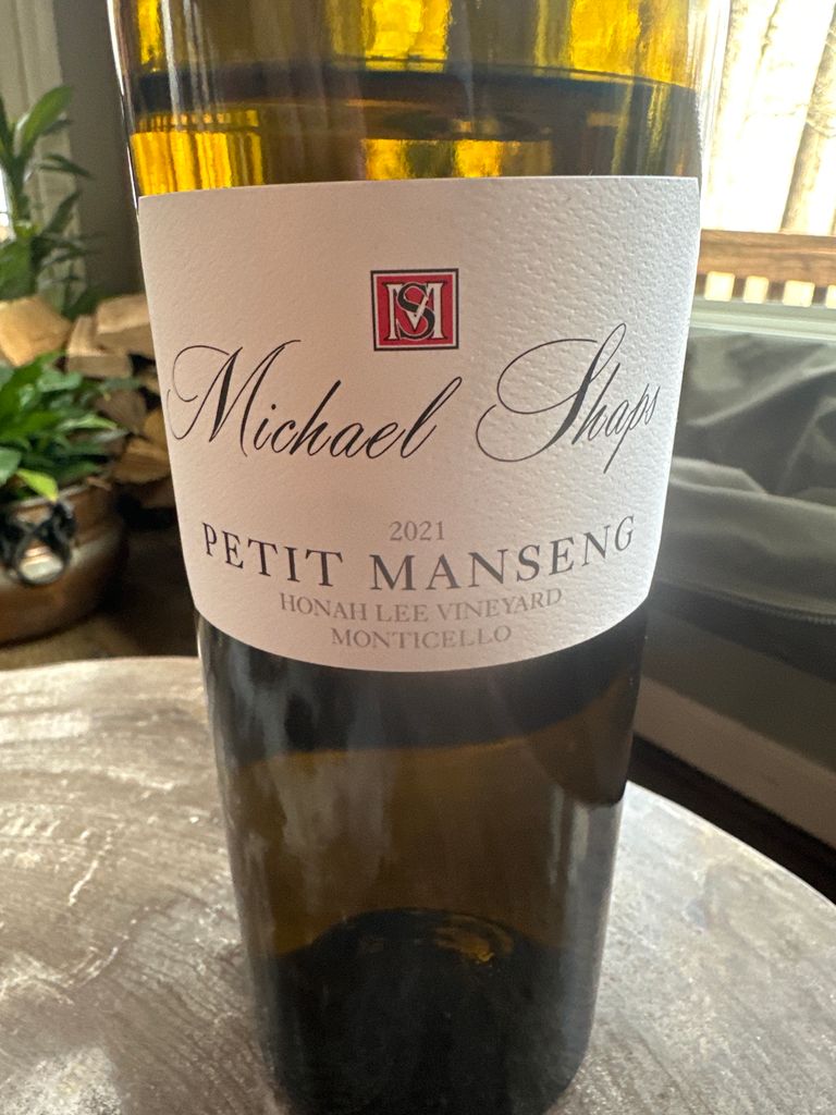 2021 Michael Shaps Petit Manseng, USA, Virginia, Central Virginia ...