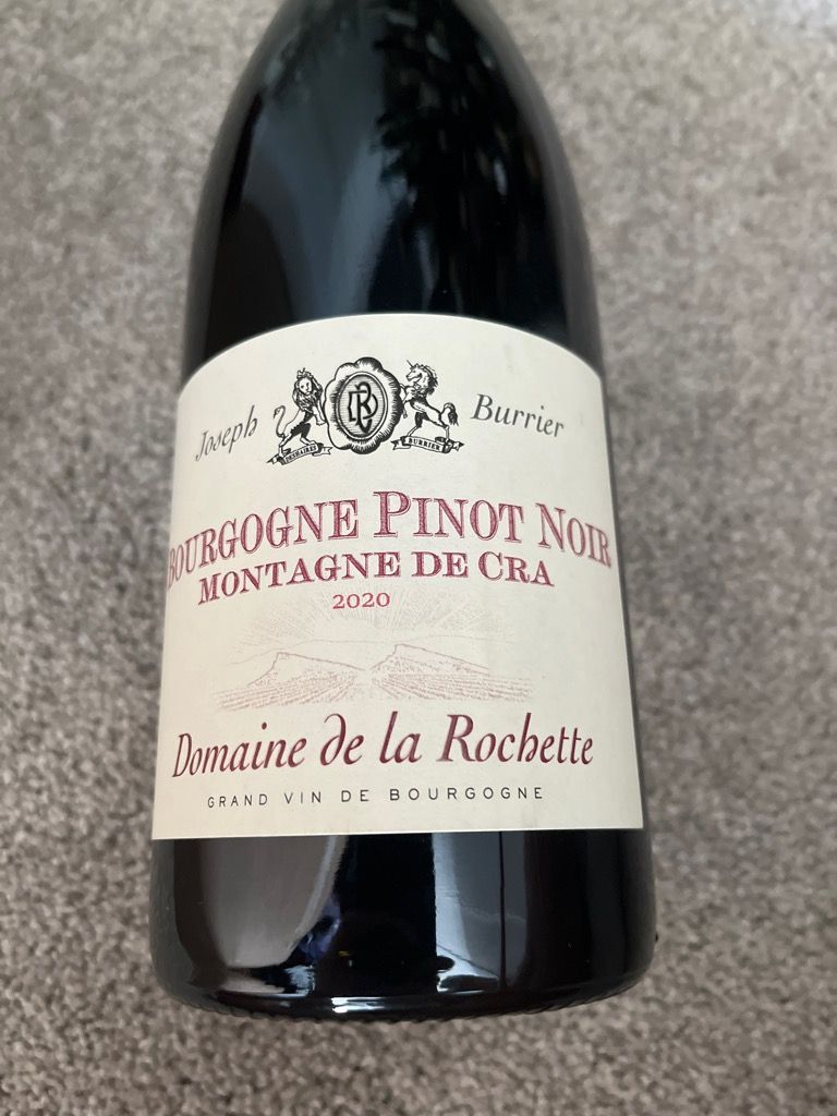 2022 Domaine de la Rochette Pinot Noir Bourgogne Montagne de Cra ...