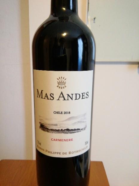 2017 Baron Philippe de Rothschild Carménère Mas Andes, Chile, Central ...