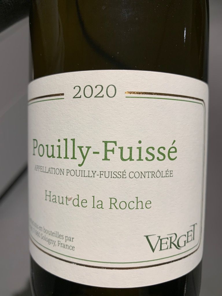 2022 Verget Pouilly-Fuissé Haut de La Roche, France, Burgundy ...