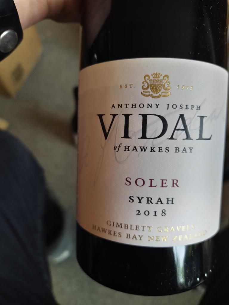 2018 Vidal Estate Syrah Soler, New Zealand, North Island, Hawke's Bay ...