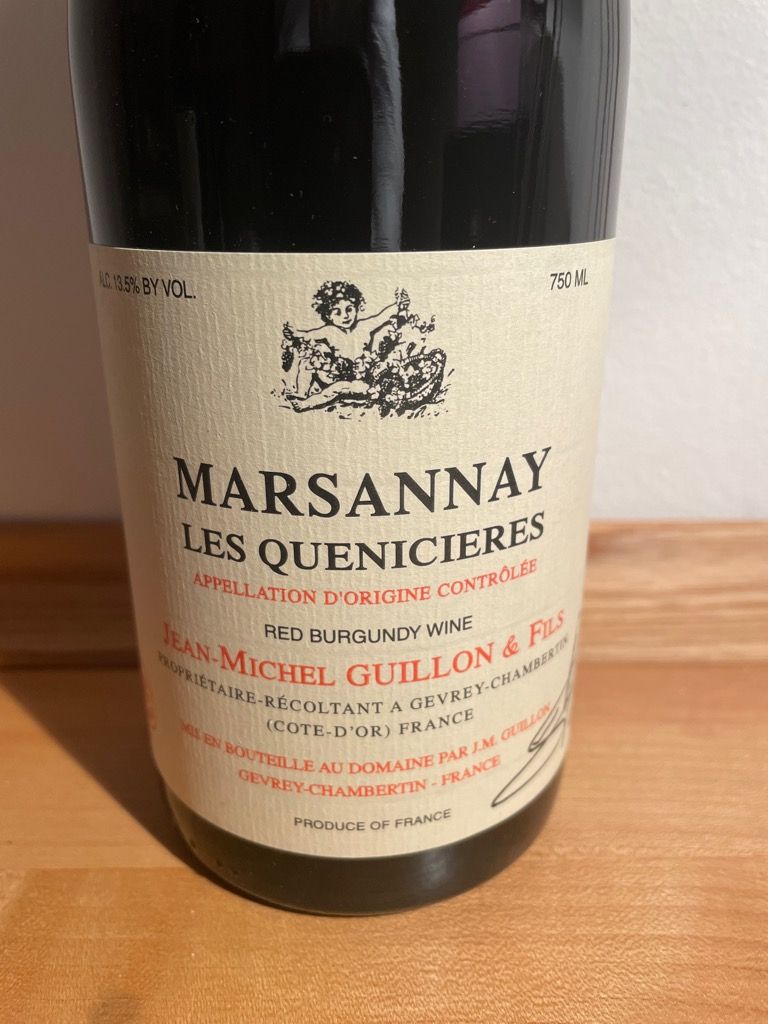 2021 Jean-Michel Guillon Marsannay Les Quenicieres, France, Burgundy ...