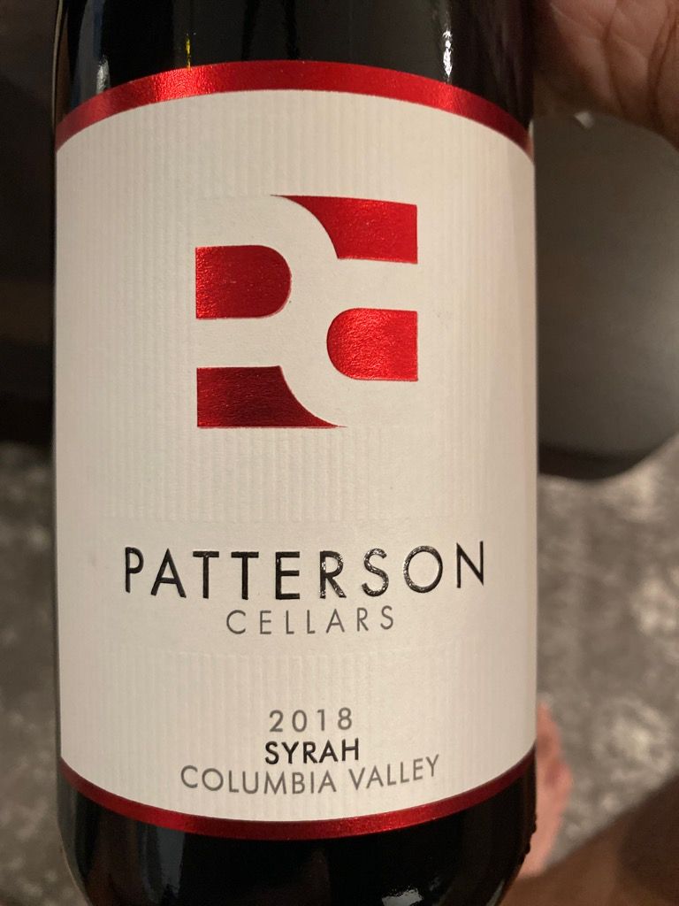 2018 Patterson Cellars Syrah, USA, Washington, Columbia Valley ...