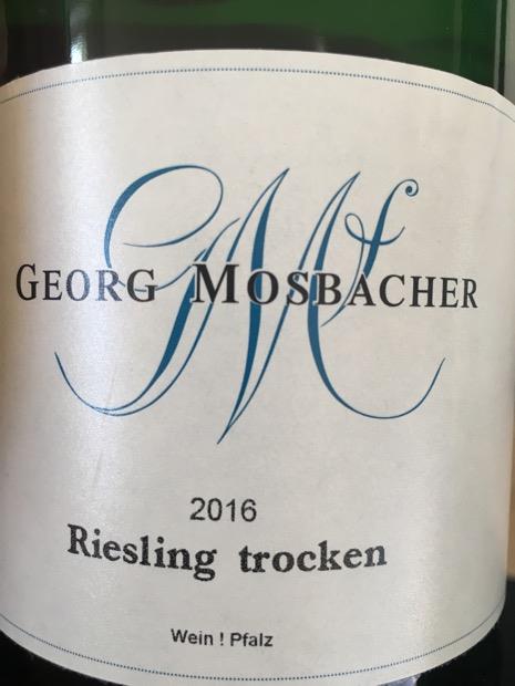2016 Georg Mosbacher Riesling trocken, Germany, Pfalz - CellarTracker