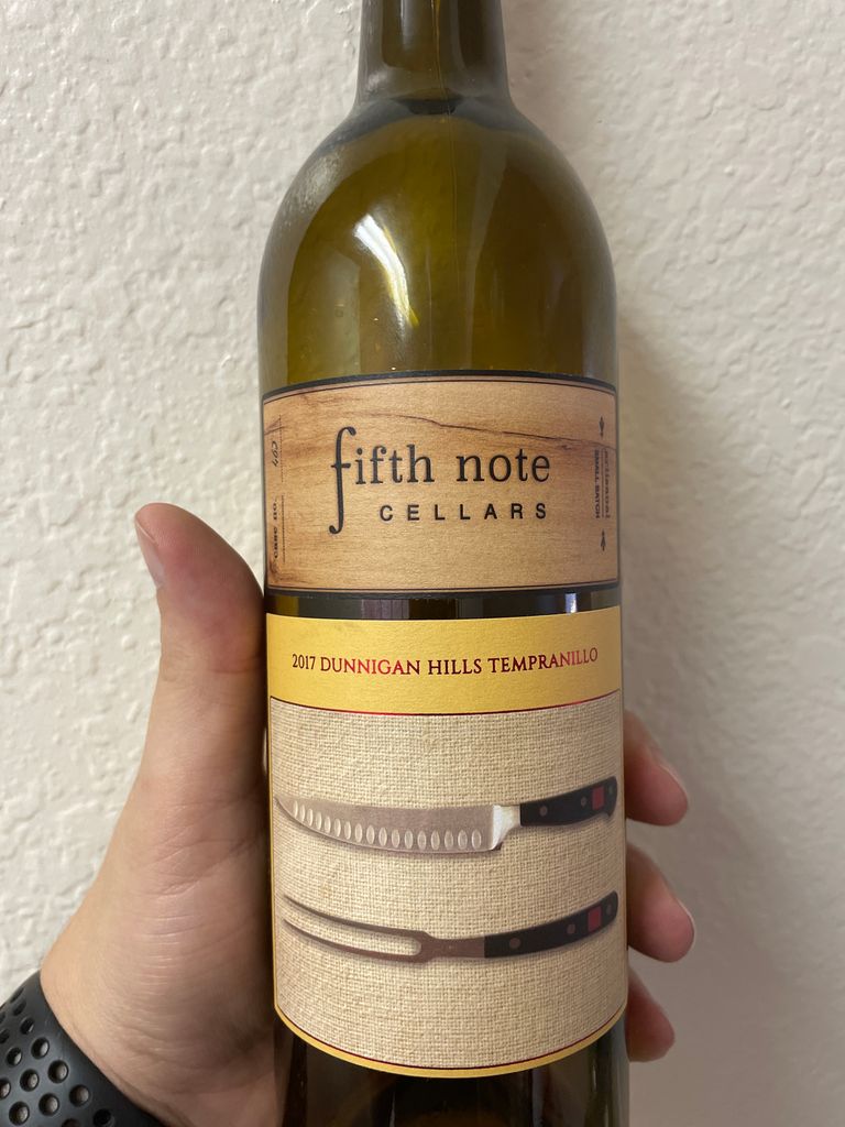 2020 Fifth Note Cellars Tempranillo, USA, California, Central Valley ...