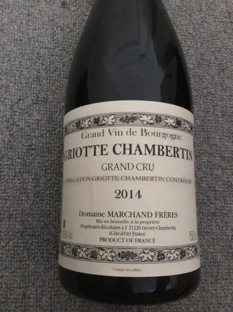 2013 Domaine Marchand Freres Griotte-Chambertin, France, Burgundy, Côte ...