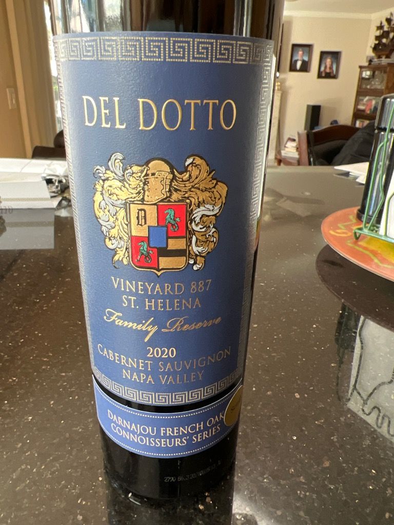 2020 Del Dotto Cabernet Sauvignon Connoisseurs' Series Darnajou SO 887 ...