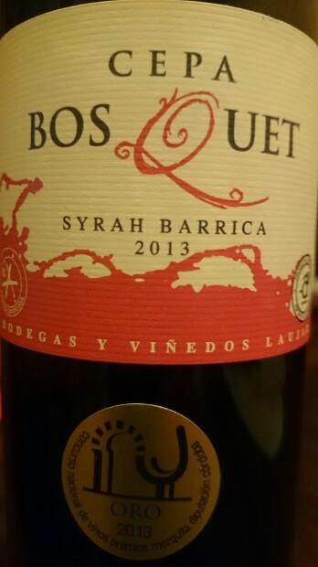 2014 Bodegas y Viñedos Laujar Cepa Bosquet Syrah barrica, Spain ...