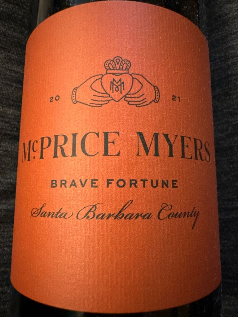 2021 McPrice Myers Syrah Brave Fortune, USA, California, Central Coast ...