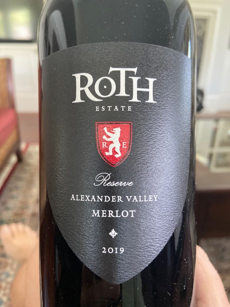 2019 Roth Estate Merlot Reserve, USA, California, Sonoma County ...
