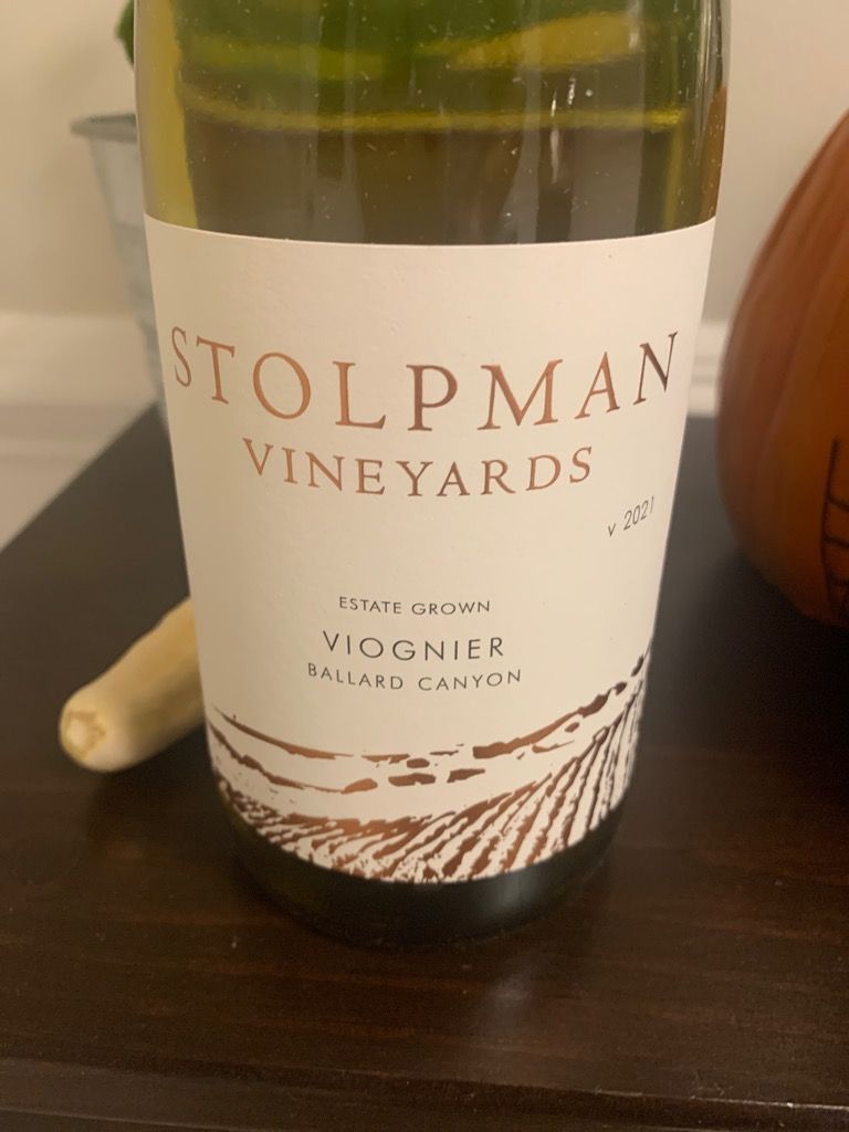 2021 Stolpman Viognier, USA, California, Central Coast, Ballard Canyon ...