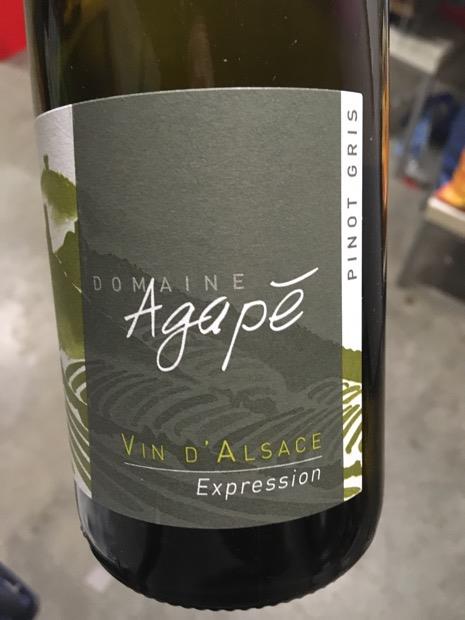 2016 Domaine Agape Pinot Gris Expression, France, Alsace - CellarTracker
