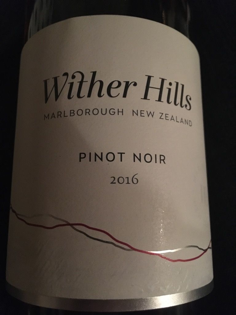 2016 Wither Hills Pinot Noir, New Zealand, South Island, Marlborough ...