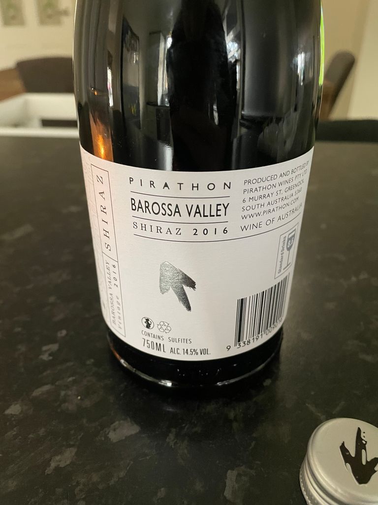 2018 Pirathon Shiraz, Australia, South Australia, Barossa, Barossa Valley - CellarTracker