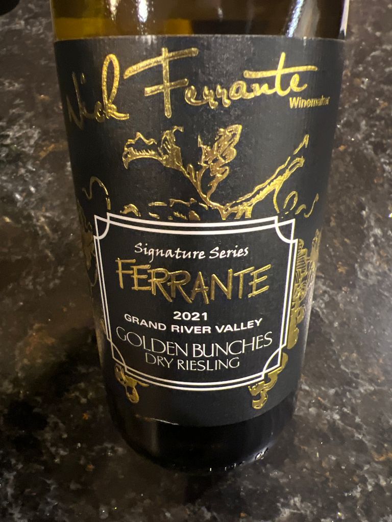 2021 Ferrante Golden Bunches Dry Riesling, USA, Ohio, Grand River ...