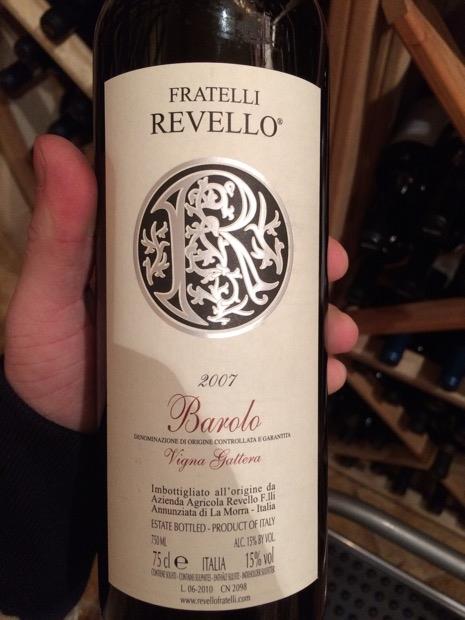 2007 Fratelli Revello Barolo Vigna Gattera, Italy, Piedmont, Langhe ...