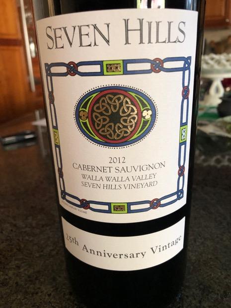 2015 Seven Hills Winery Cabernet Sauvignon 25th Anniversary Vintage Seven Hills Vineyard, USA ...