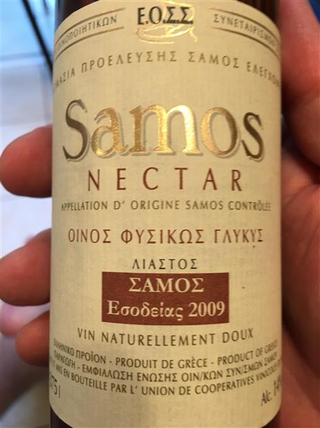 2009 Union of Winemaking Cooperatives of Samos Muscat Samos Nectar ...