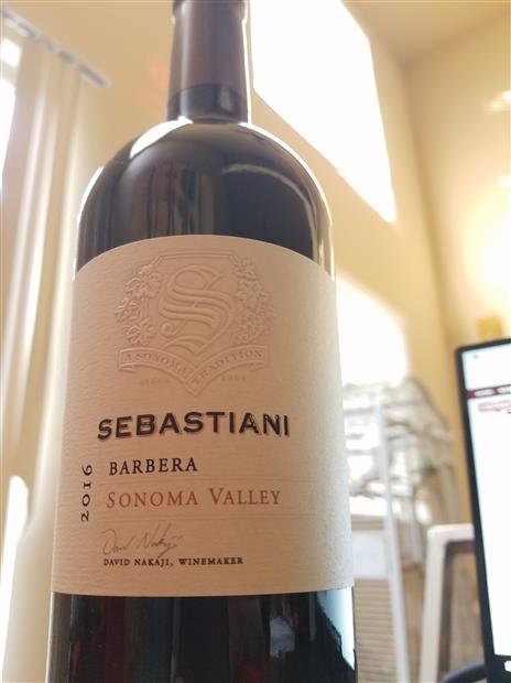 2016 Sebastiani Vineyards & Winery Barbera, USA, California, Sonoma ...