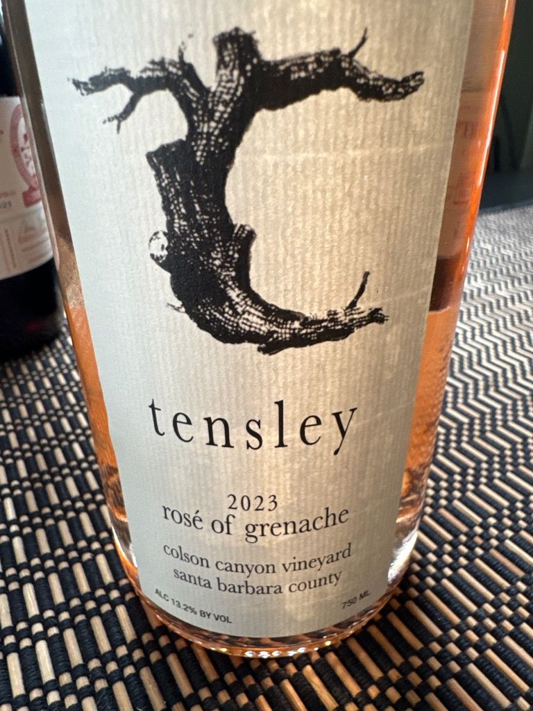 2023 Tensley Grenache Rosé Colson Canyon Vineyard, USA, California ...