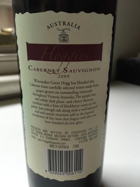 2020 Kopparossa Cabernet Sauvignon Hoggies Estate, Australia, South Australia, Limestone Coast ...