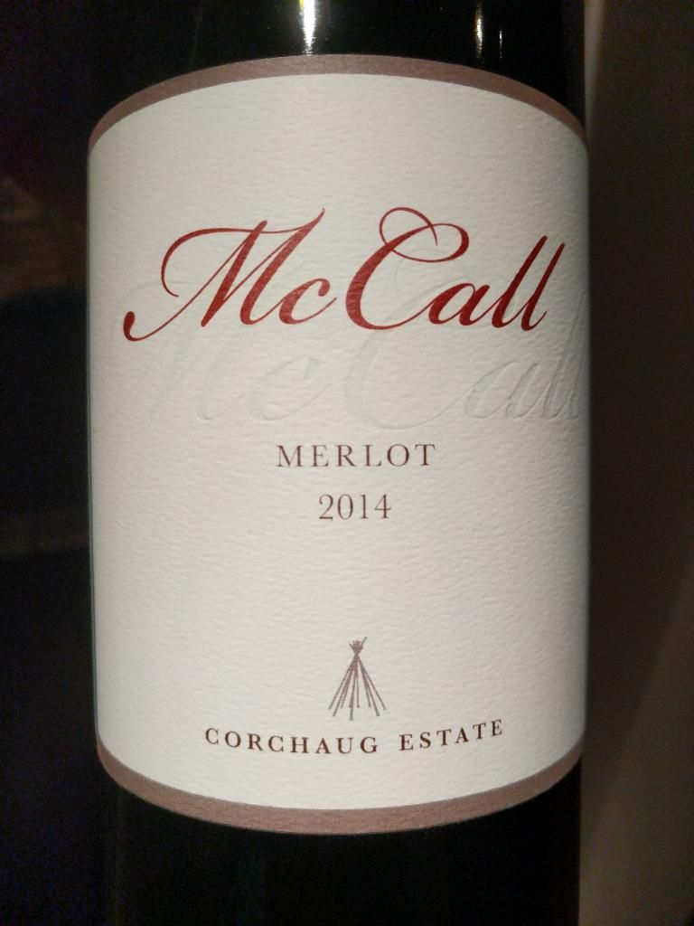 2015 McCall Wines Merlot Corchaug Estate, USA, New York, Long Island ...