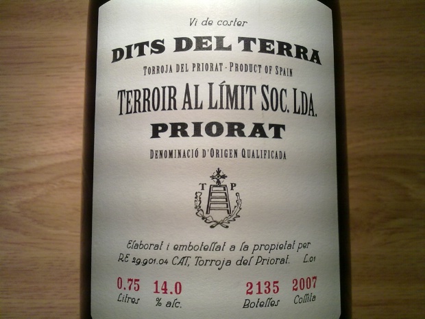 2007 Terroir Al Limit Soc. Lda. Priorat Dits del Terra, Spain ...