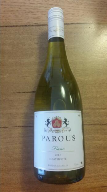 2013 Parous Fiano, Australia, Victoria, Central Victoria, Heathcote ...