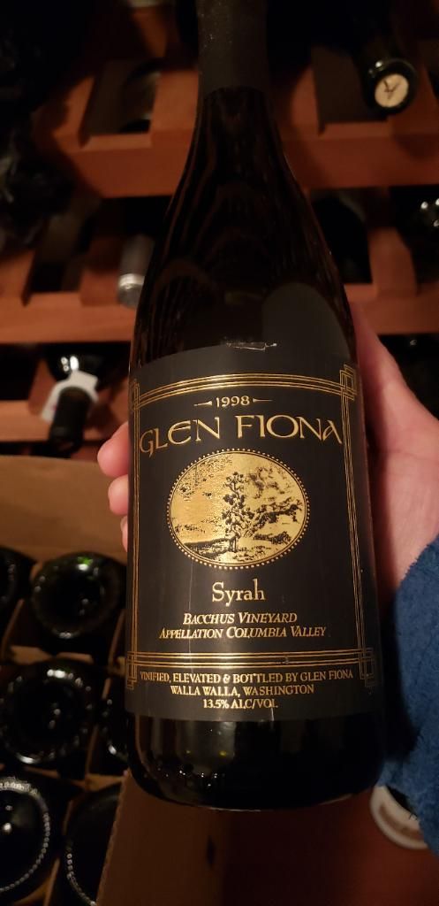 1998 Glen Fiona Syrah Bacchus Vineyard, USA, Washington, Columbia ...