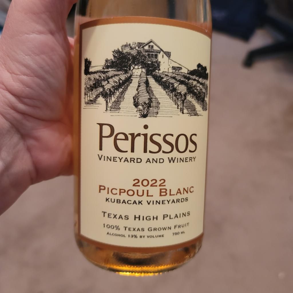 2022 Perissos Vineyard and Winery Picpoul Blanc Kubacak Vineyard, USA ...
