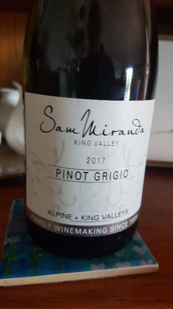 2017 Sam Miranda Pinot Grigio, Australia, Victoria, North East, King ...