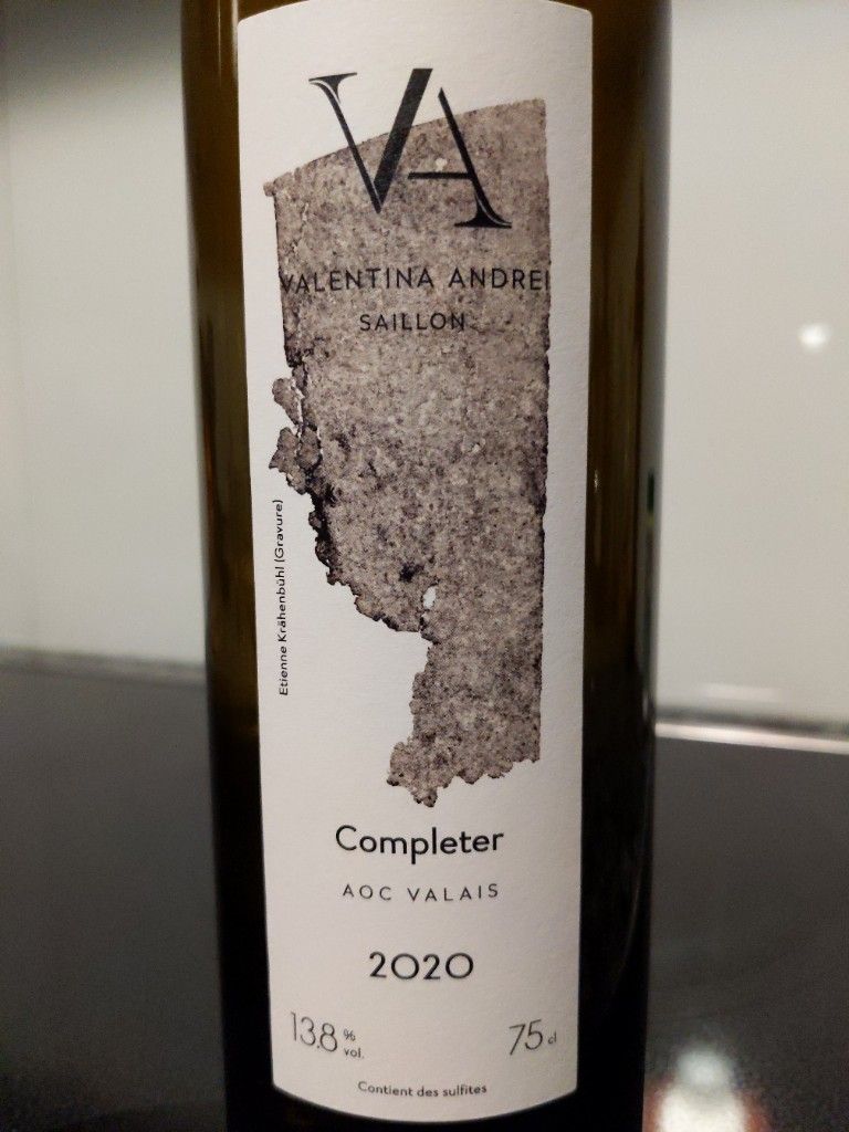 2021 Valentina Andrei Completer, Switzerland, Valais, Fully - CellarTracker