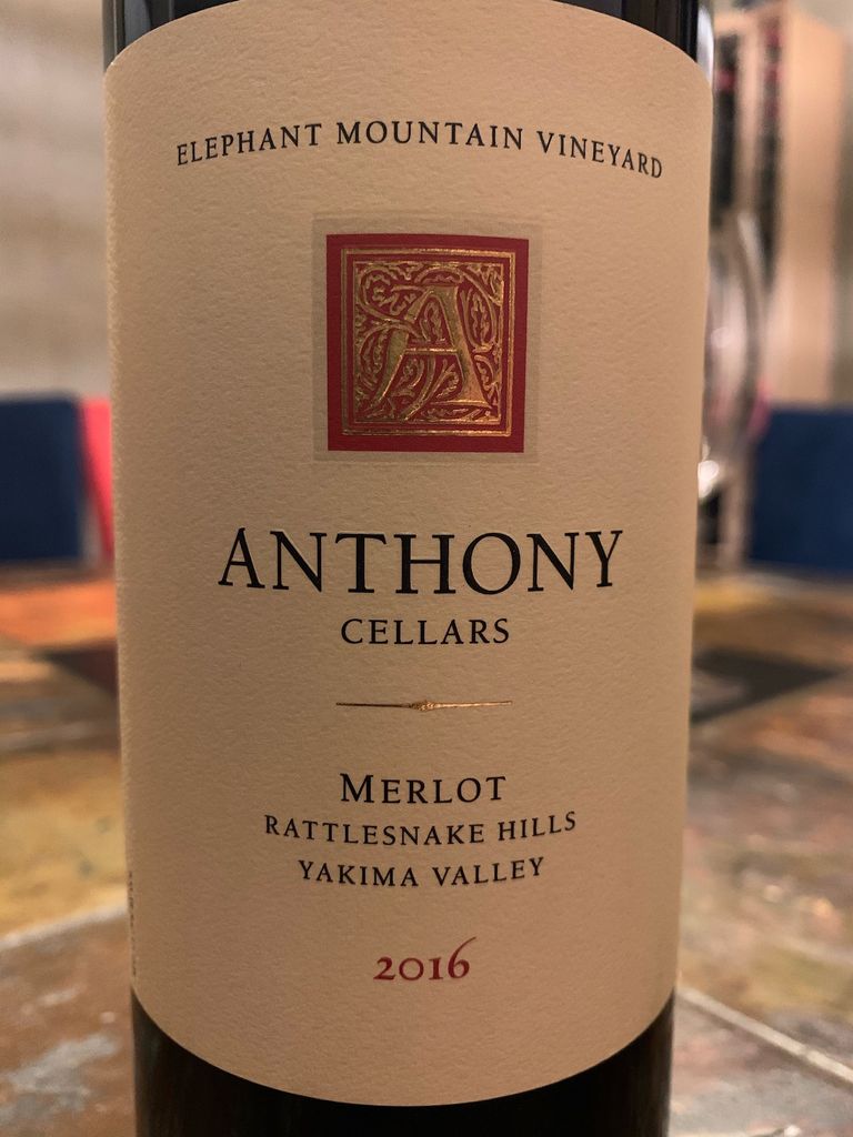 2017 Anthony Cellars Merlot Elephant Mountain Vineyard, USA, Washington ...