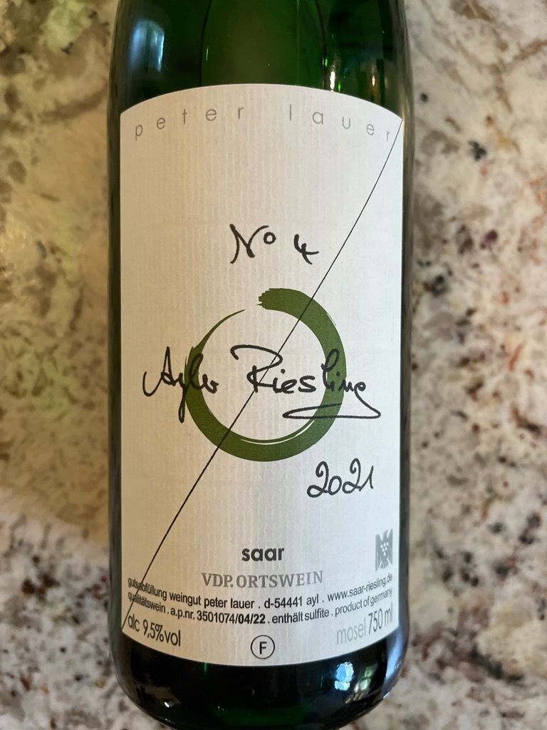 2021 Peter Lauer Ayler Riesling N°4, Germany, Mosel Saar Ruwer ...