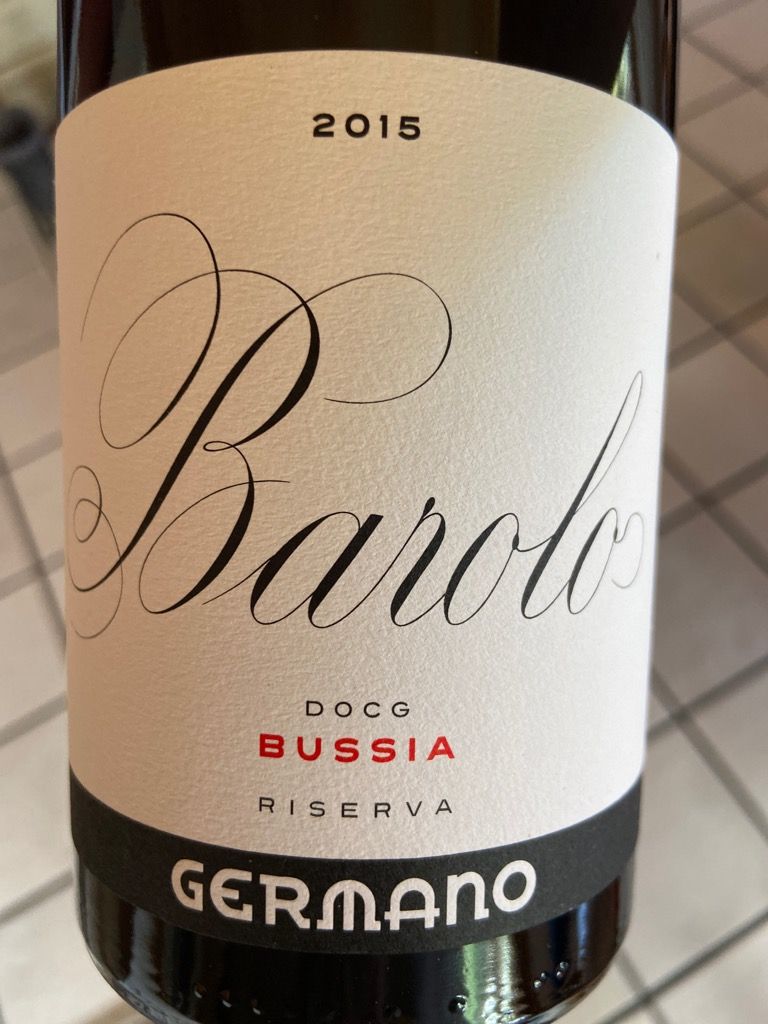 2015 Germano Angelo Barolo Riserva Bussia, Italy, Piedmont, Langhe ...