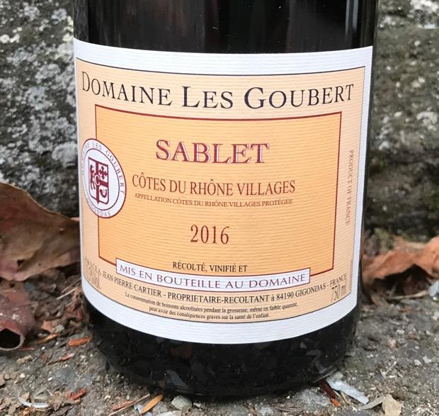 2015 Domaine les Goubert Côtes du Rhône Villages Sablet Blanc, France ...