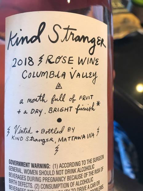 2019 Kind Stranger Rosé, USA, Washington, Columbia Valley - CellarTracker