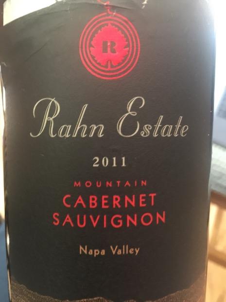 2011 Rahn Estate Cabernet Sauvignon, USA, California, Napa Valley ...