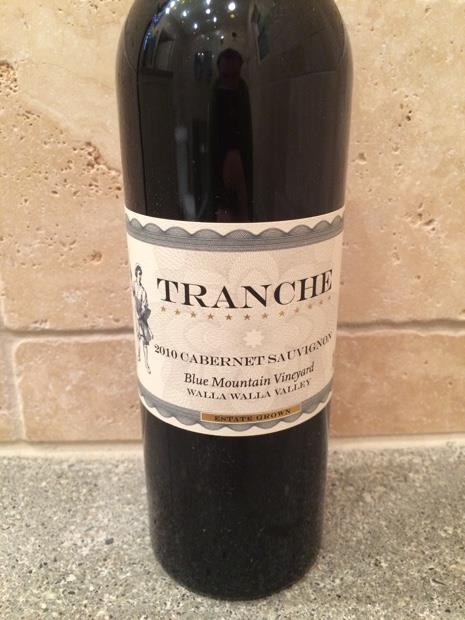 2010 Tranche Cellars Cabernet Sauvignon Estate Blue Mountain Vineyard ...