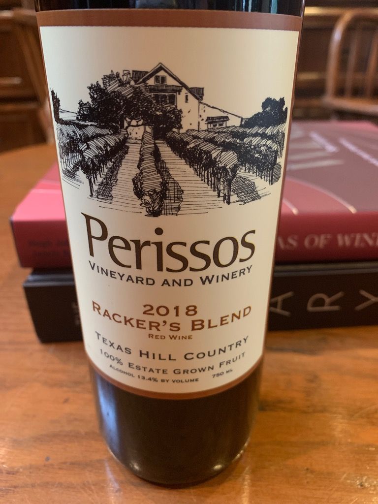 2018 Perissos Vineyard and Winery Racker's Blend, USA, Texas, Texas ...