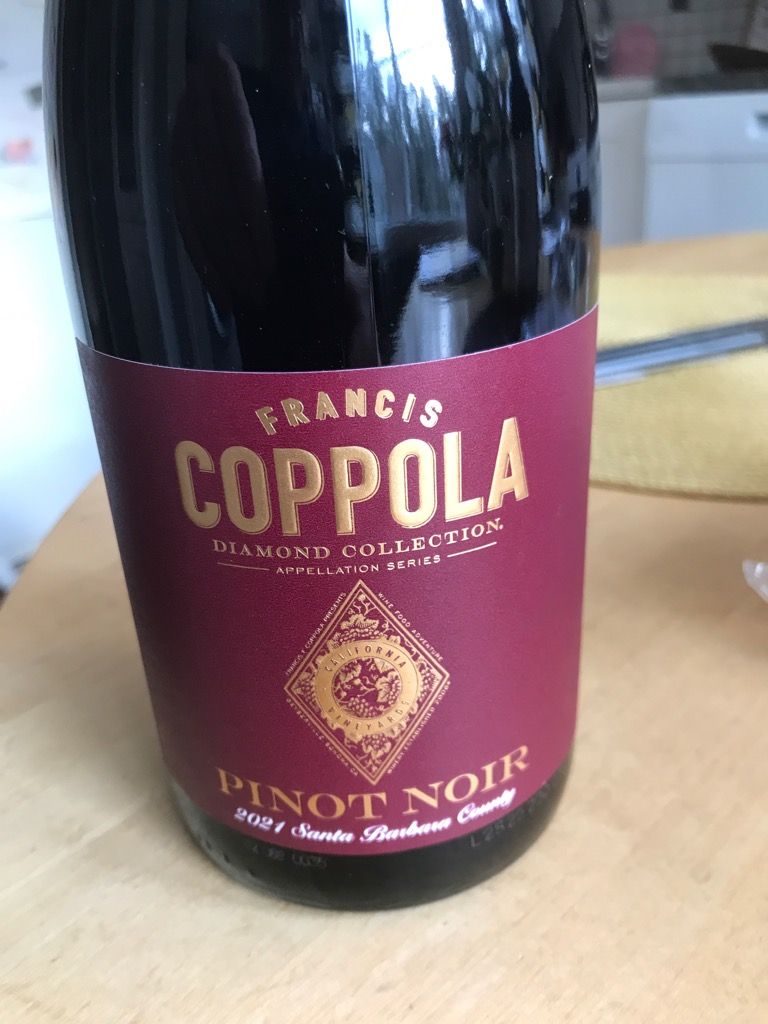 2021 Francis Ford Coppola Pinot Noir Diamond Collection Santa Barbara ...