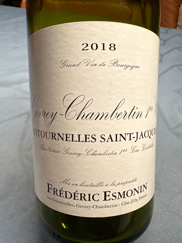 2018 Frederic Esmonin Gevrey-Chambertin 1er Cru Estournelles-St ...