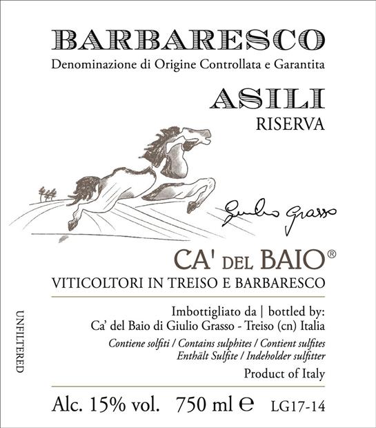 2020 Ca' del Baio Barbaresco Riserva Asili, Italy, Piedmont, Langhe, Barbaresco - CellarTracker