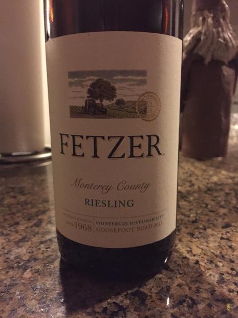 2013 Fetzer Riesling Goosefoot Road, USA, California - CellarTracker