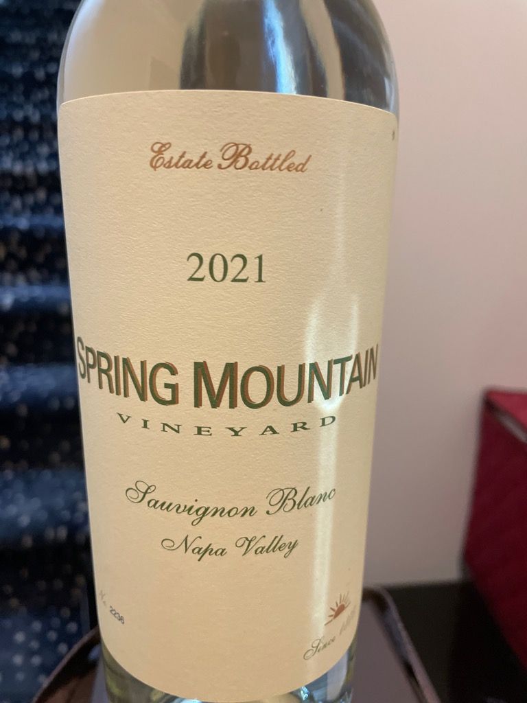 2021 Spring Mountain Vineyard Sauvignon Blanc, USA, California, Napa ...
